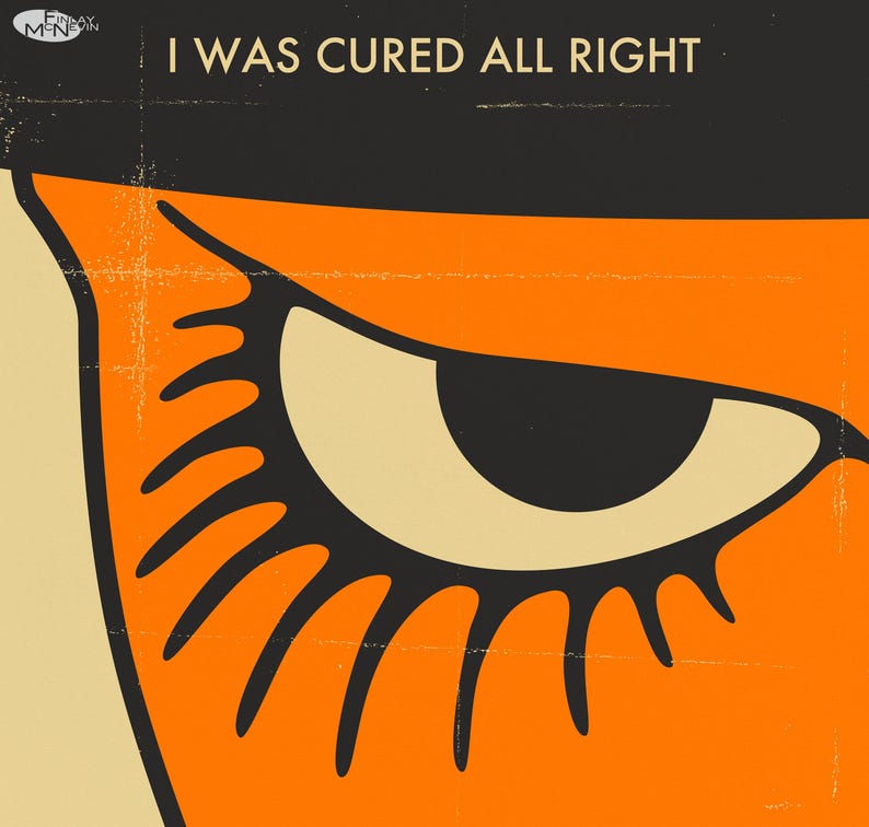 Retro Style 'A Clockwork Orange' Minimalist Movie Poster Print ...