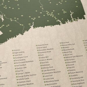 Connecticut State Parks Map, Giclée Print, Vintage Wall Art, Unframed, Nature Lover Gift - Etsy