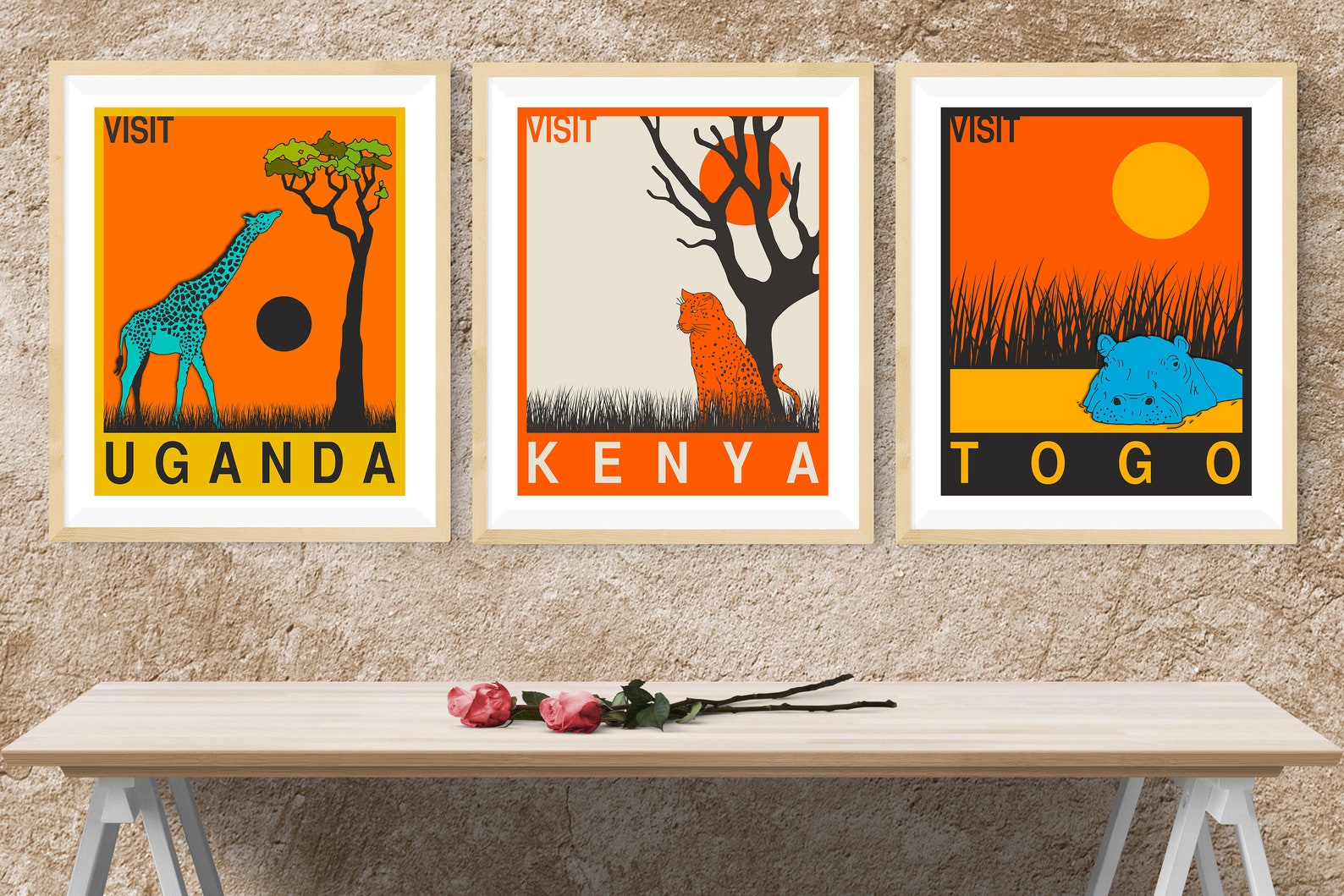 KENYA AFRICAN Travel Poster Retro Pop Art - Etsy