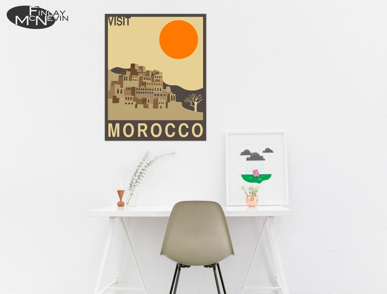 MOROCCO AFRICAN Travel Poster Retro Pop Art - Etsy