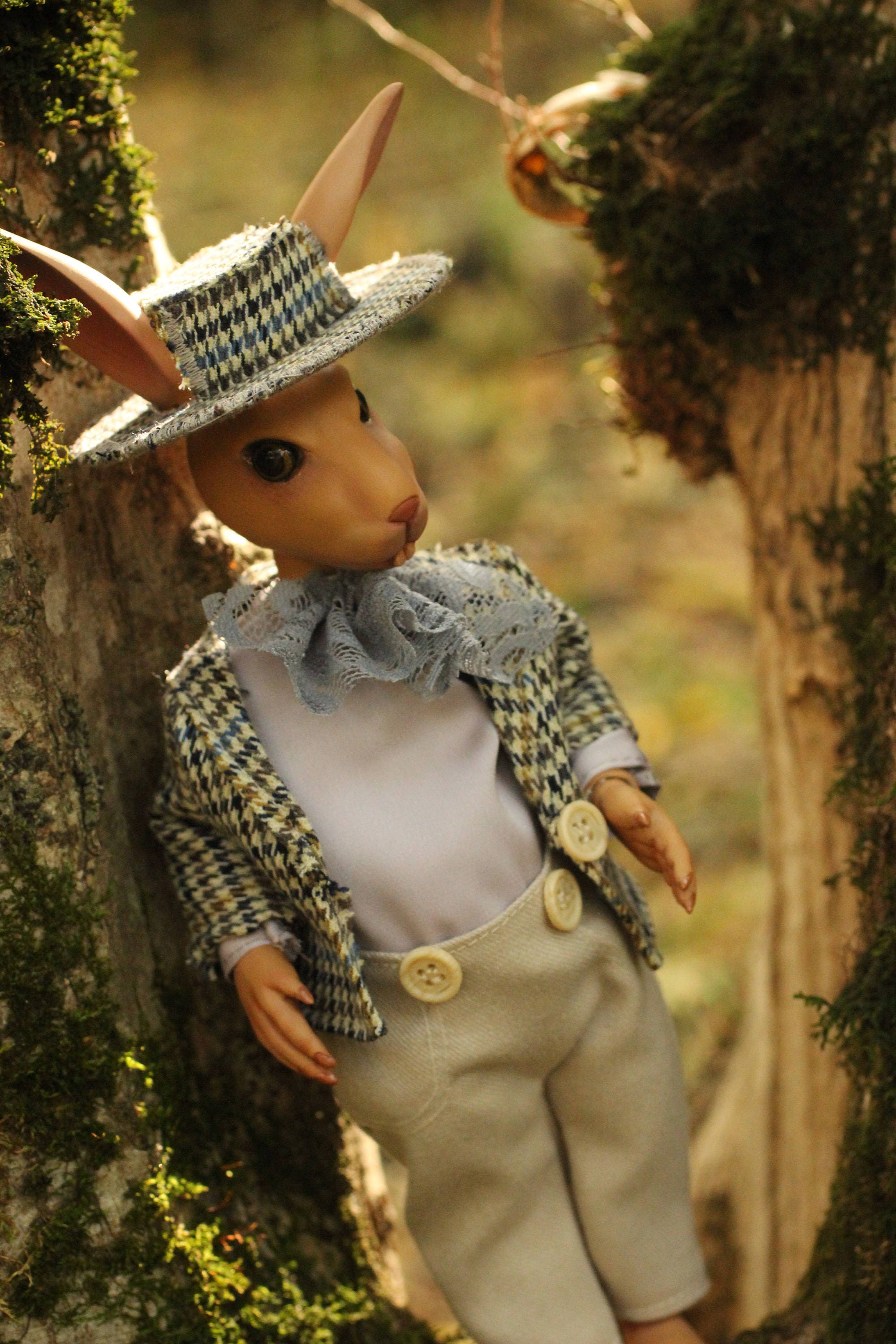 BJD doll Rabbit Christmas present bunny doll bjd-animal | Etsy