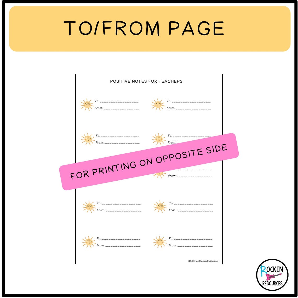 Positive Teacher Notes: Printable Encouragement Cards (30 Cards) - Etsy