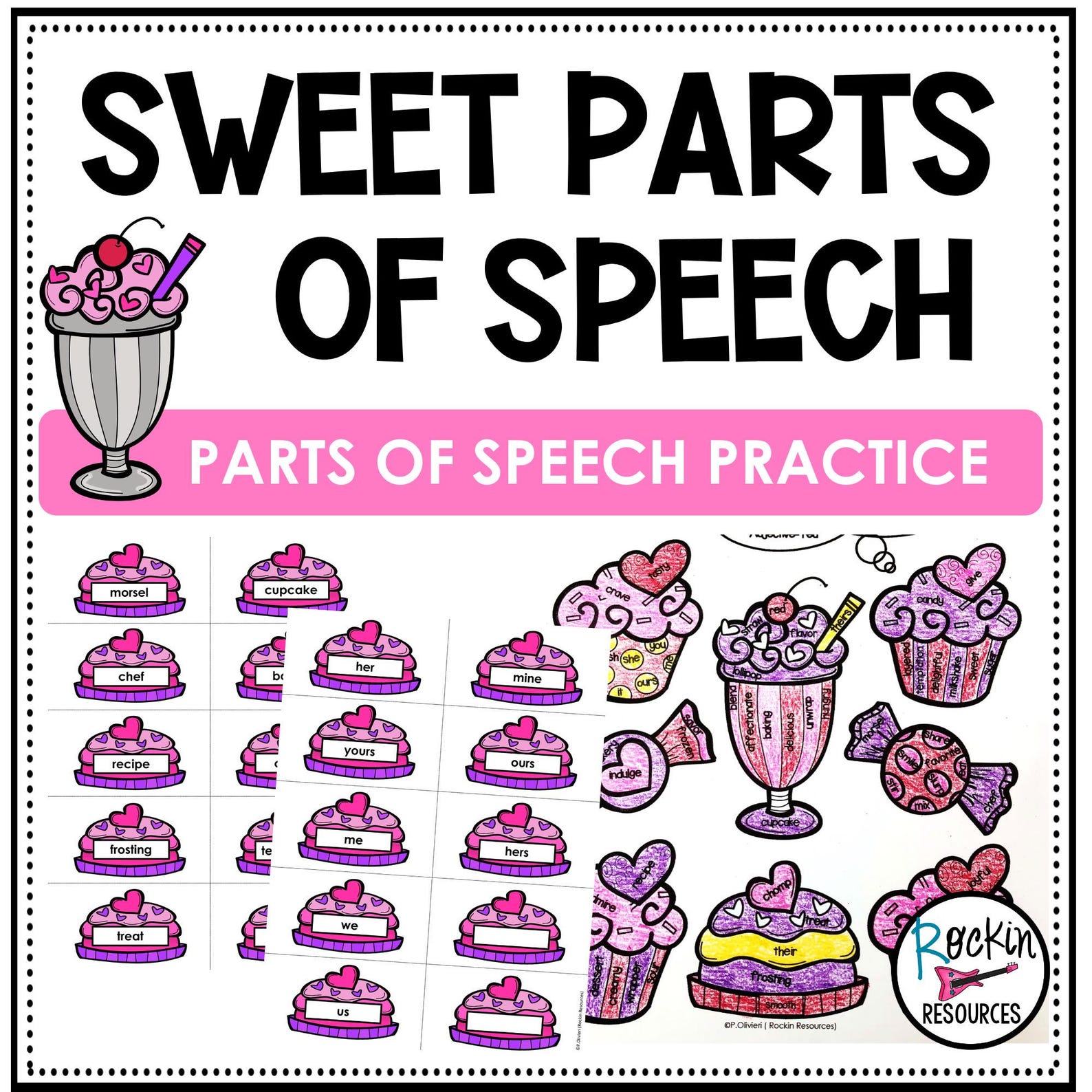 Sweet Parts of Speech Activity: Grammar Practice - Valentine's Day ...