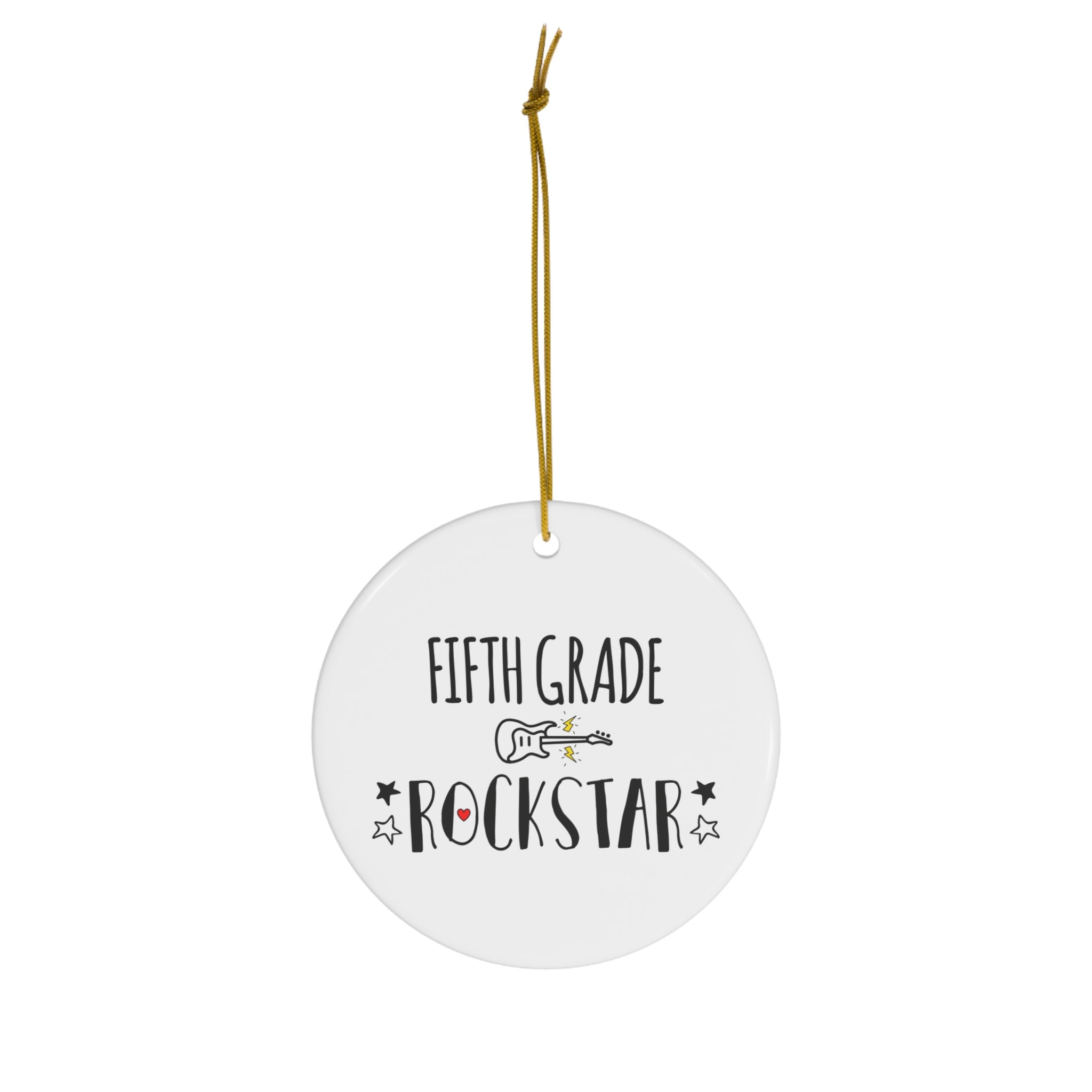 FIFTH GRADE ROCKSTAR Ornament Teacher Gift 5th Grade Student Gift Fifth ...