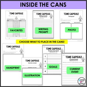 Time Capsule Activity, Back to School Activity, End of Year Activity - Etsy