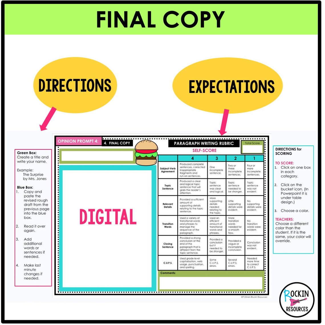 GUIDED WEEKLY PARAGRAPH Writing - Paragraph of the Week - Step-by-step ...