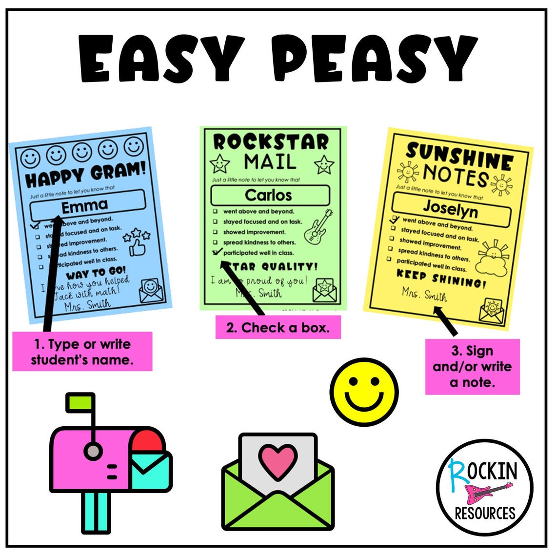 POSITIVE Shout-outs, ROCKSTAR Mail, Happy Grams, SUNSHINE Notes ...