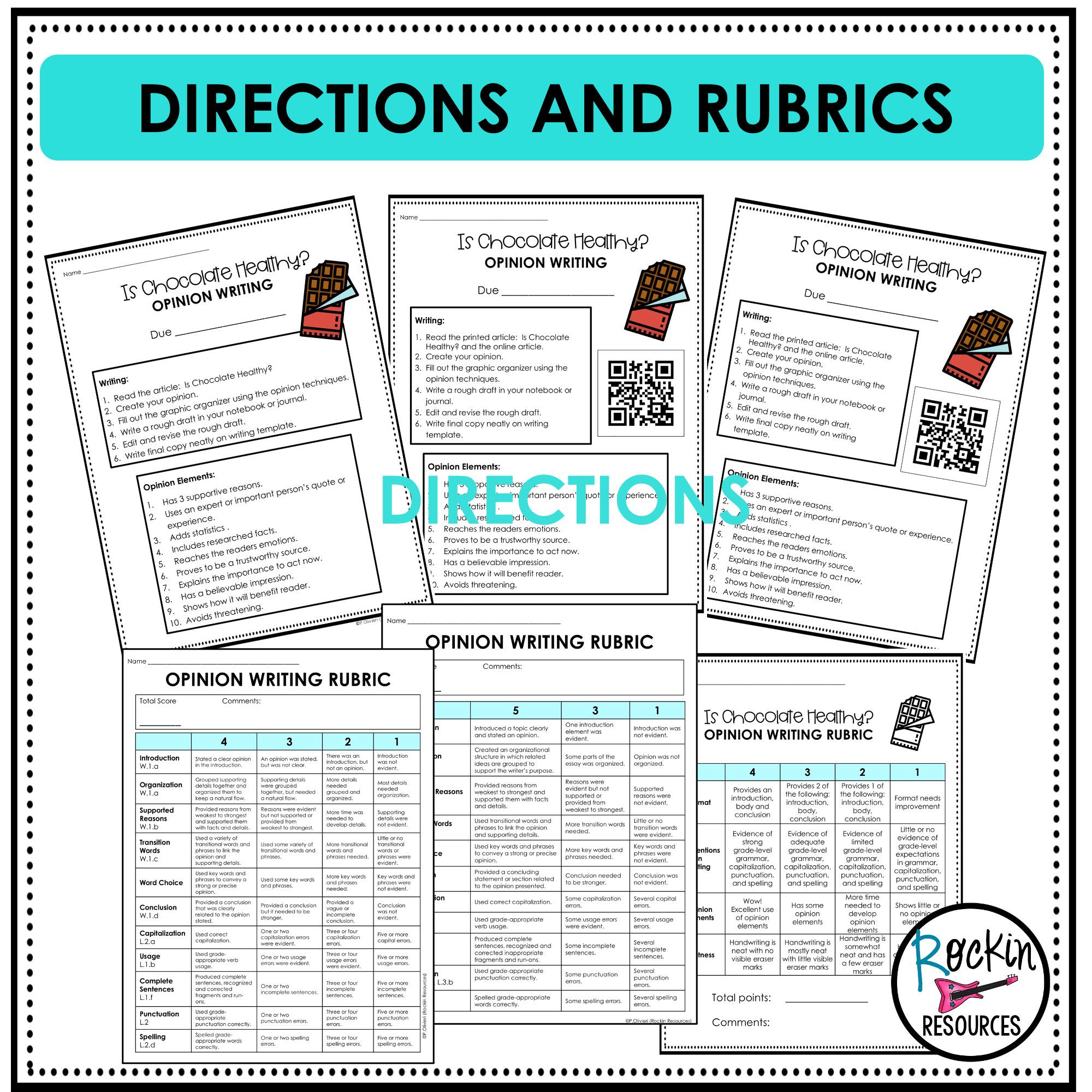 Opinion Writing: is Chocolate Healthy? Valentine's Day Activity - Etsy