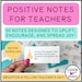 Positive Teacher Notes: Printable Encouragement Cards (30 Cards) - Etsy