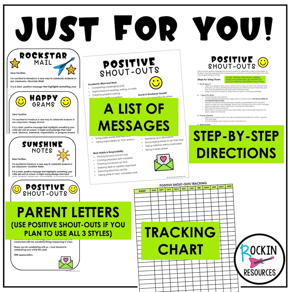 POSITIVE Shout-outs, ROCKSTAR Mail, Happy Grams, SUNSHINE Notes ...