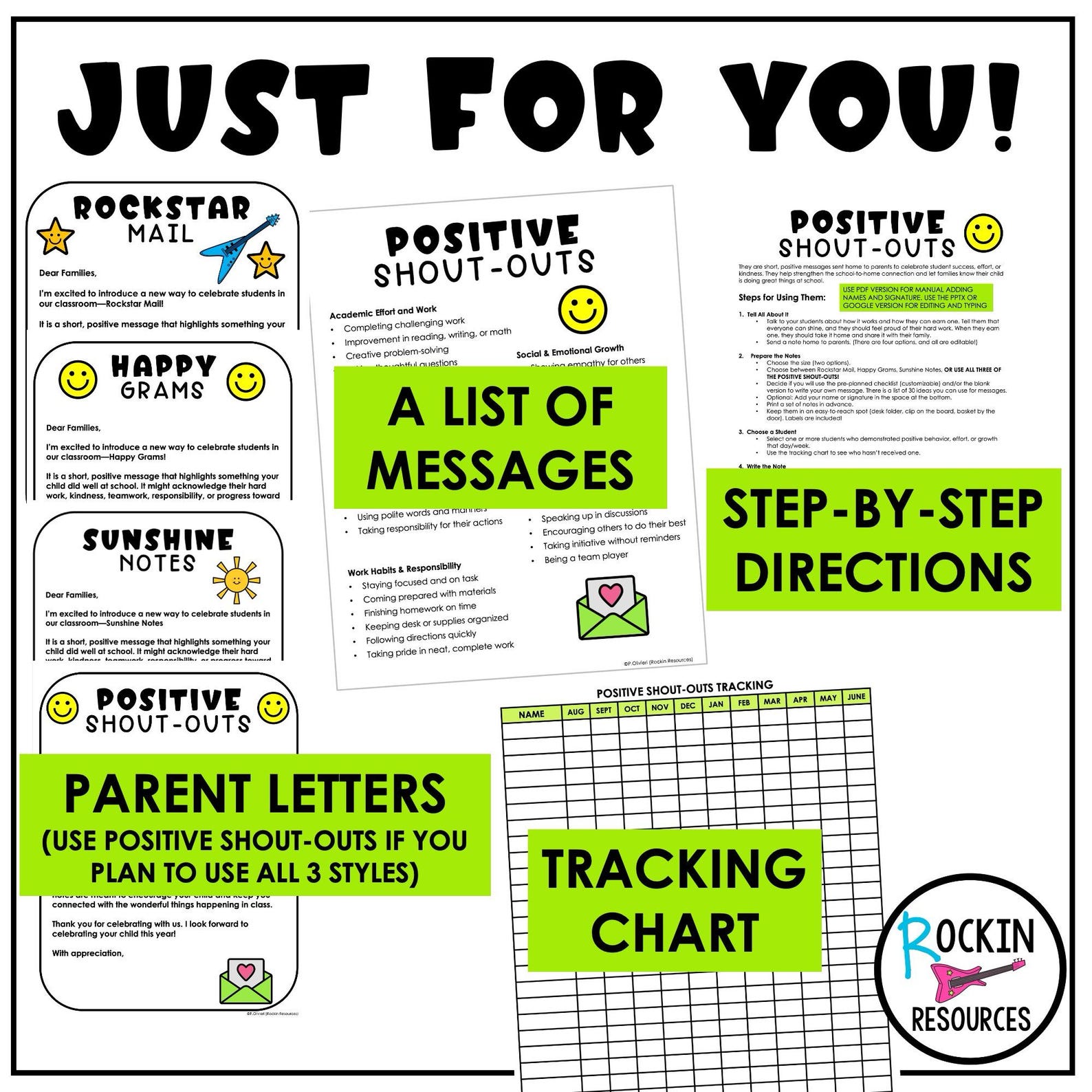 POSITIVE Shout-outs, ROCKSTAR Mail, Happy Grams, SUNSHINE Notes ...