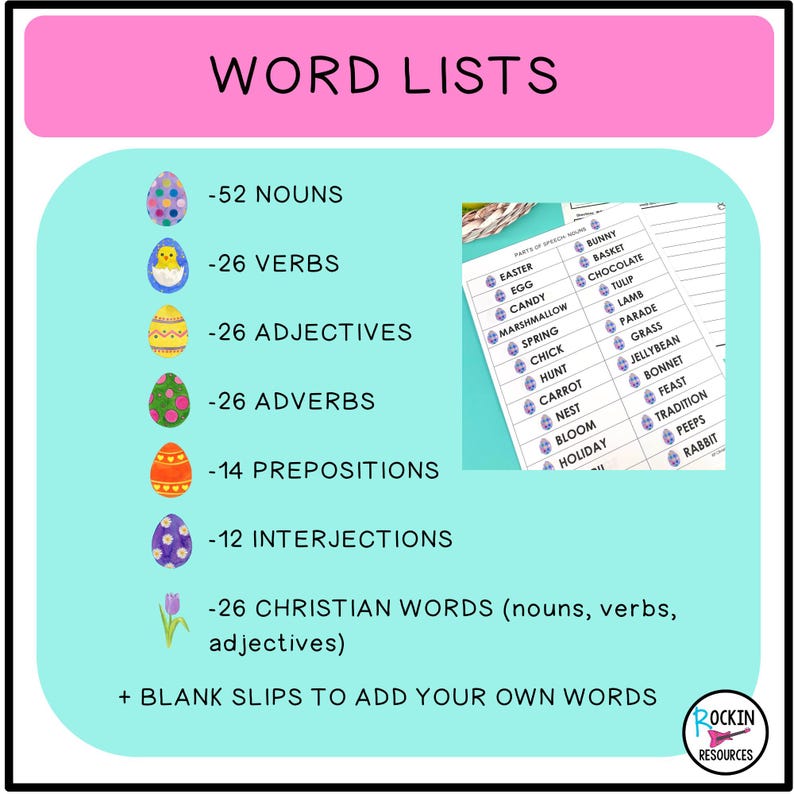 Easter Egg Literacy Hunt, Easter Center Activity, Sentence Building ...