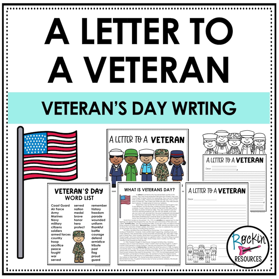 Veterans Day Letter Writing Activity Kit: Reading Passage & Templates ...