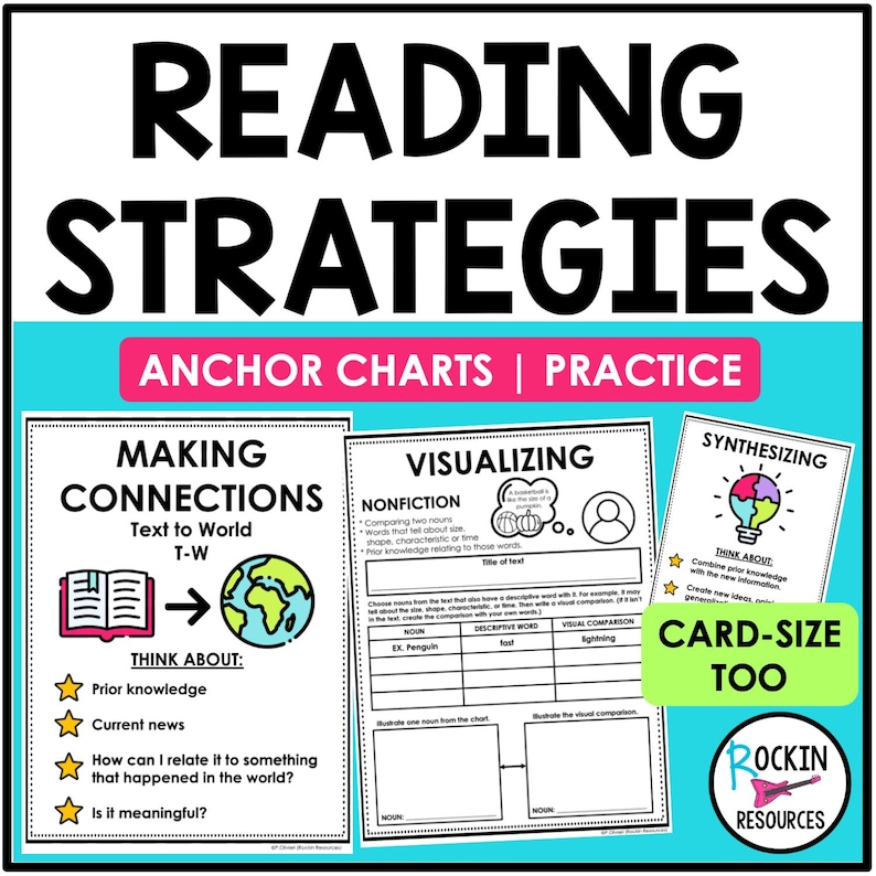 Reading Comprehension Strategies Posters: Elementary Anchor Charts ...