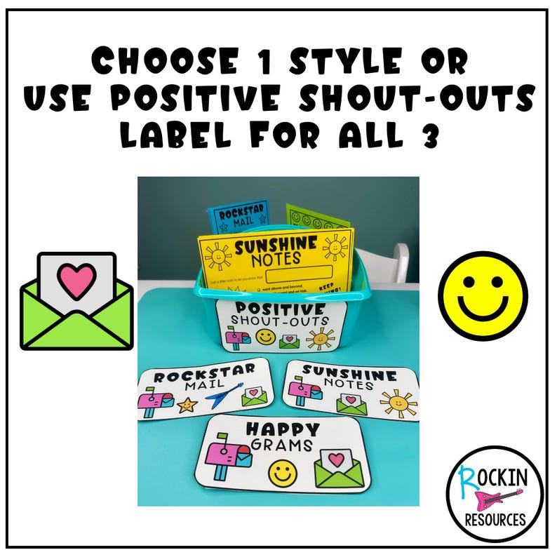 POSITIVE Shout-outs, ROCKSTAR Mail, Happy Grams, SUNSHINE Notes ...