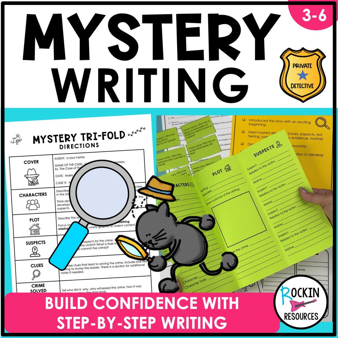MYSTERY WRITING- Be a Detective - Create a Mystery Step-by-step ...
