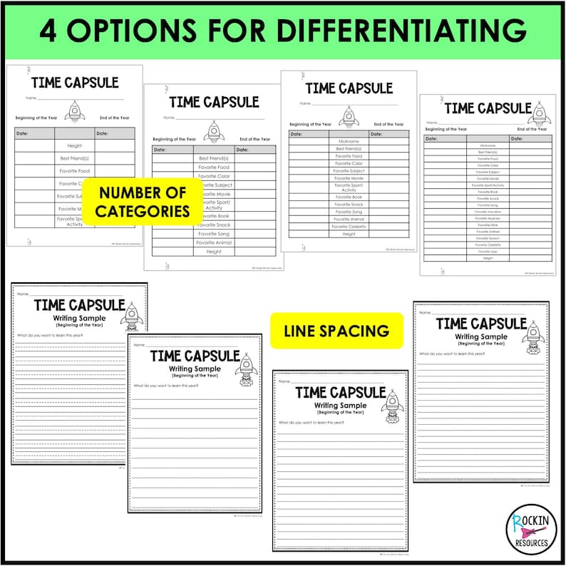 Back to School Time Capsule Activity: Printable Student Keepsake - Etsy