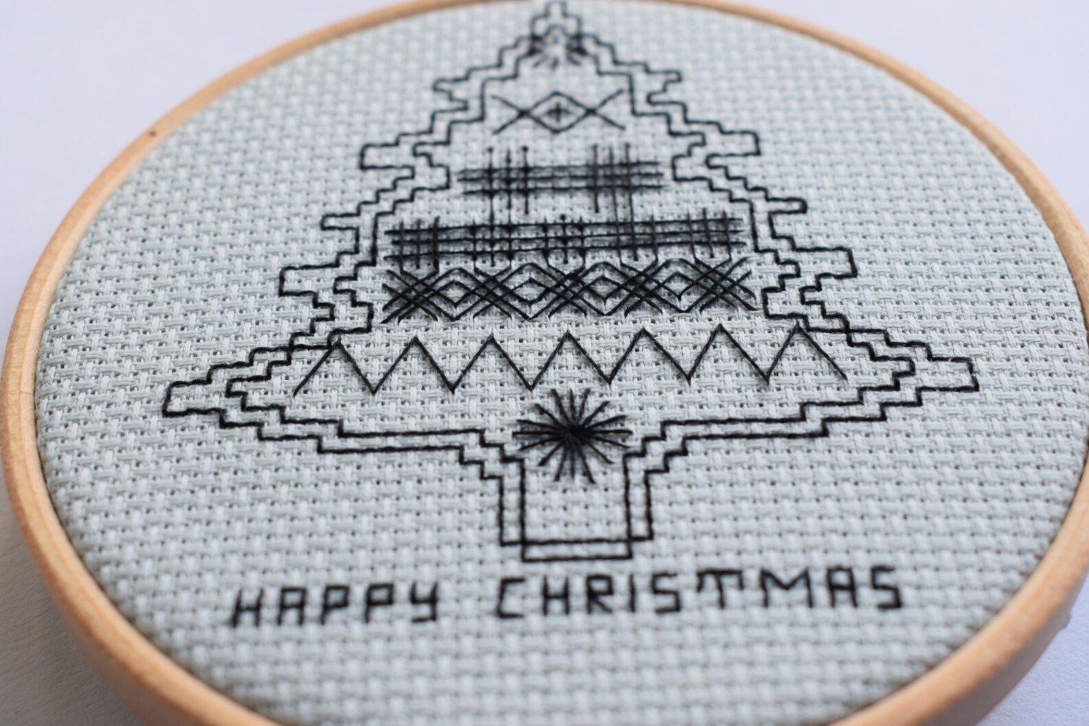Christmas Tree / Blackwork / Black Work Embroidery Pattern / - Etsy UK