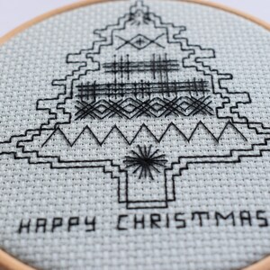 Christmas Tree / Blackwork / Black Work Embroidery Pattern / - Etsy UK