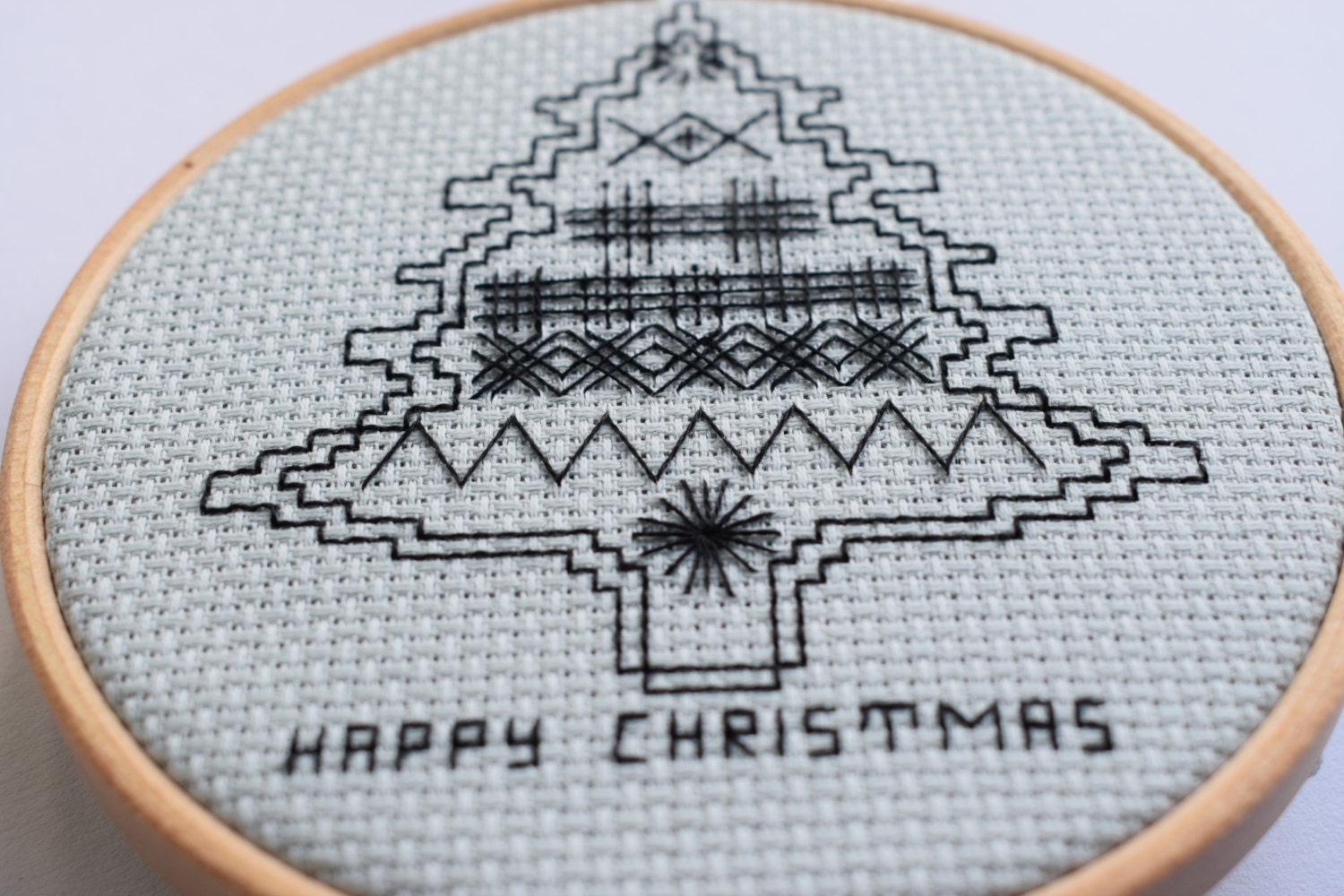 Christmas Tree / Blackwork / Black Work Embroidery Pattern / - Etsy UK