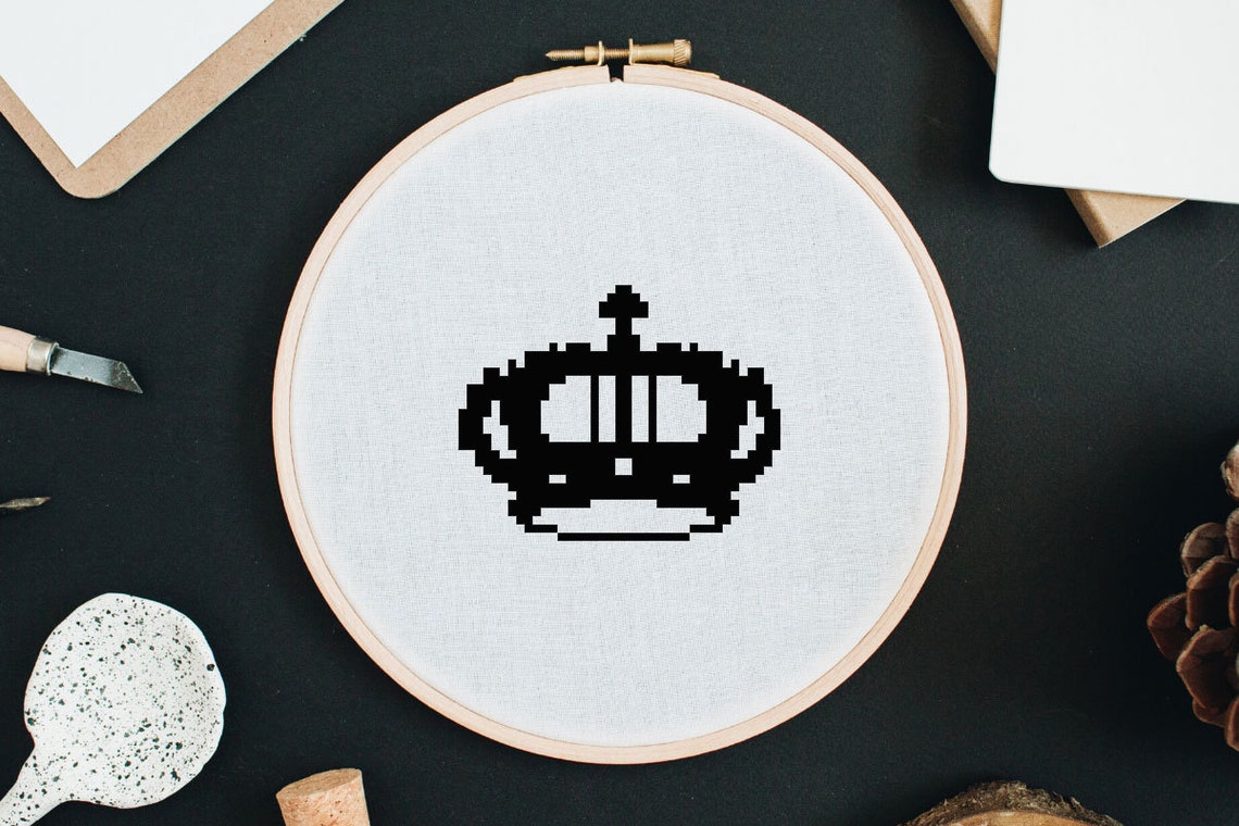 Cross Stitch Crown, Counted Cross Stitch PDF Pattern. Instant Download ...