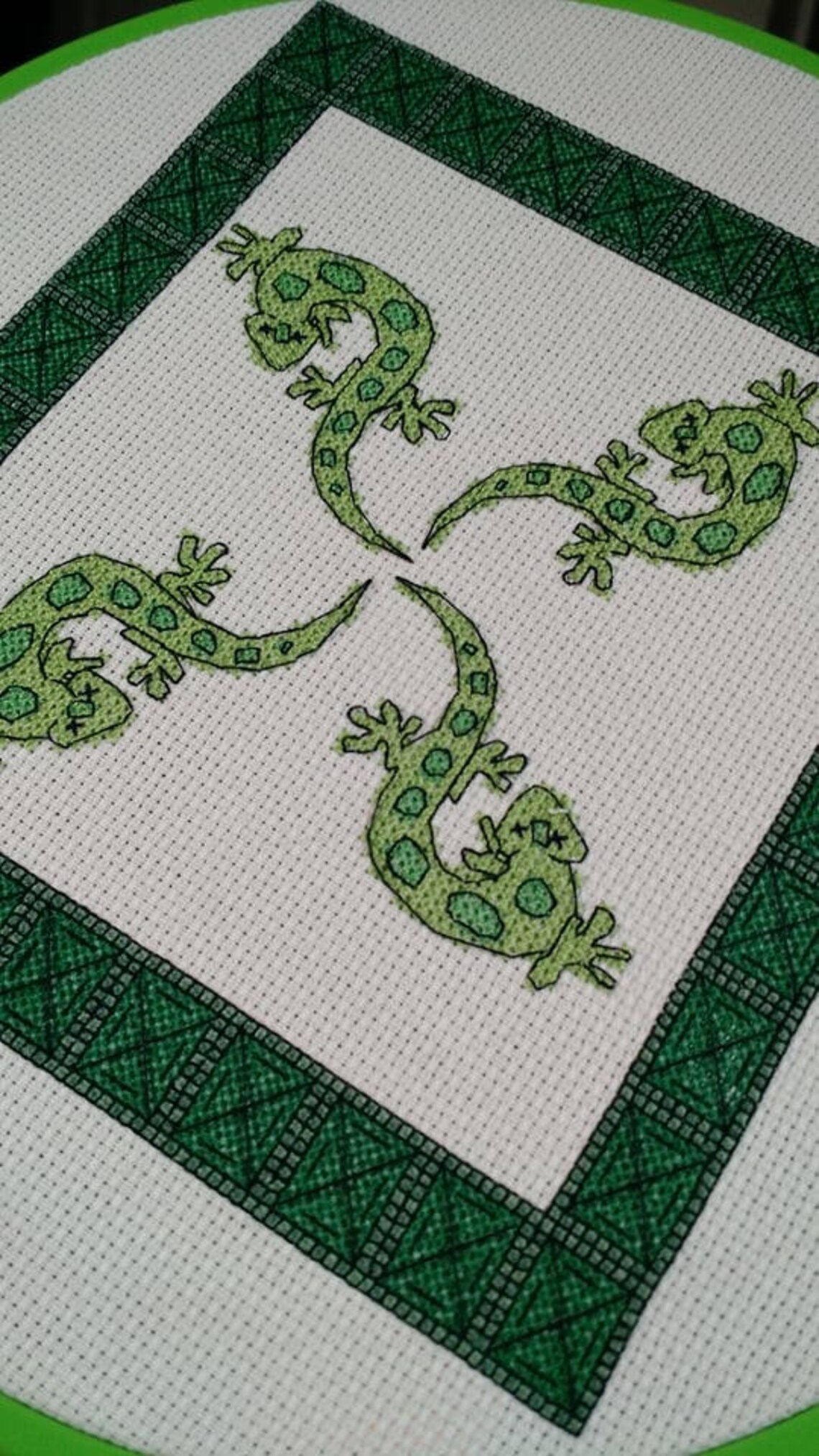 Lizard Cross Stitch Pattern / Gecko Cross Stitch Chart / | Etsy UK