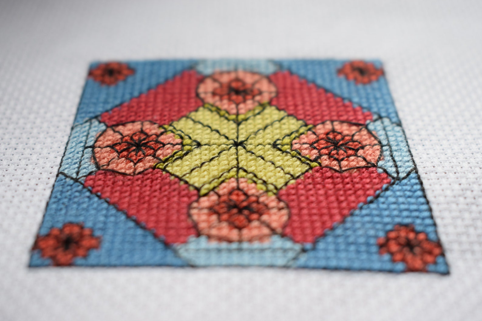 Moroccan Tile Cross Stitch Pattern /tile With Flower Design Counted ...