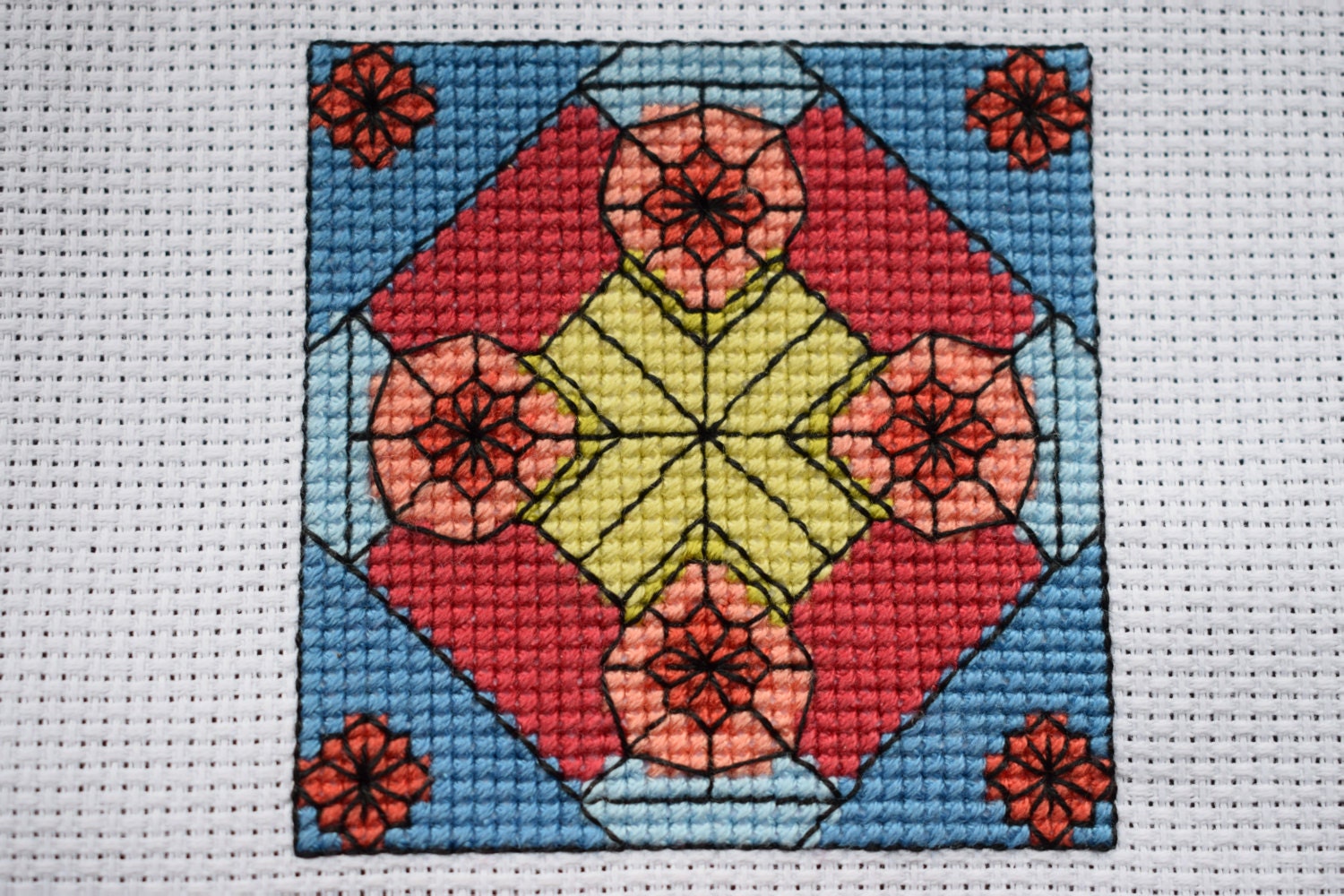 Moroccan Tile Cross Stitch Pattern /tile With Flower Design Counted ...