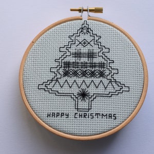 Christmas Tree / Blackwork / Black Work Embroidery Pattern / - Etsy UK