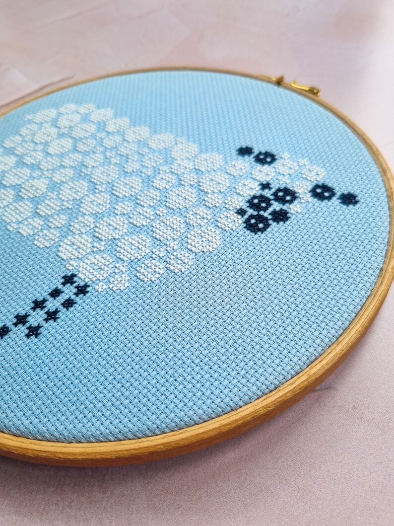 Sheep Cross Stitch Pattern Button Art Style Counted Cross - Etsy