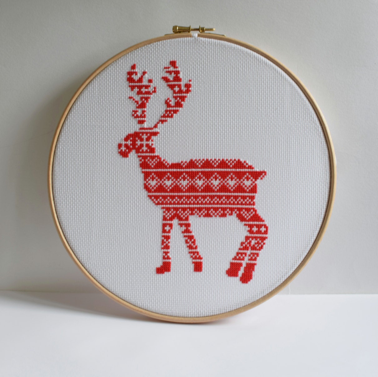 Reindeer Christmas Cross Stitch Pattern / Scandi Cross Stitch / Nordic ...