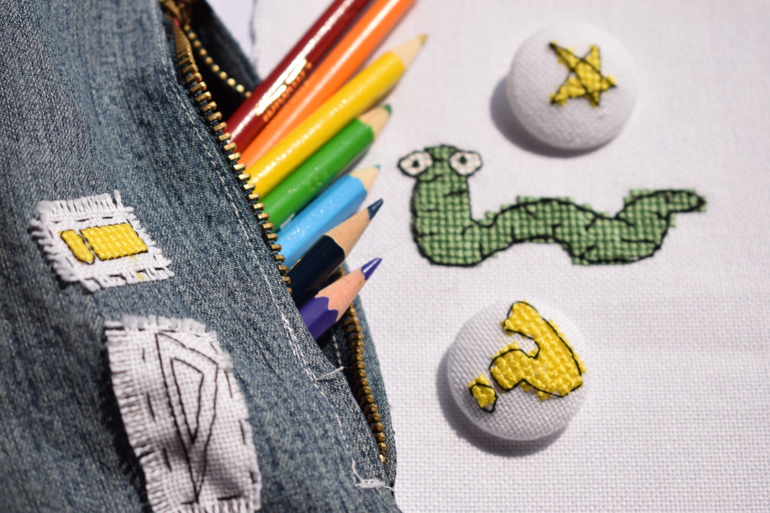Back to School Cross Stitch Patterns / School Motifs / Counted Cross ...
