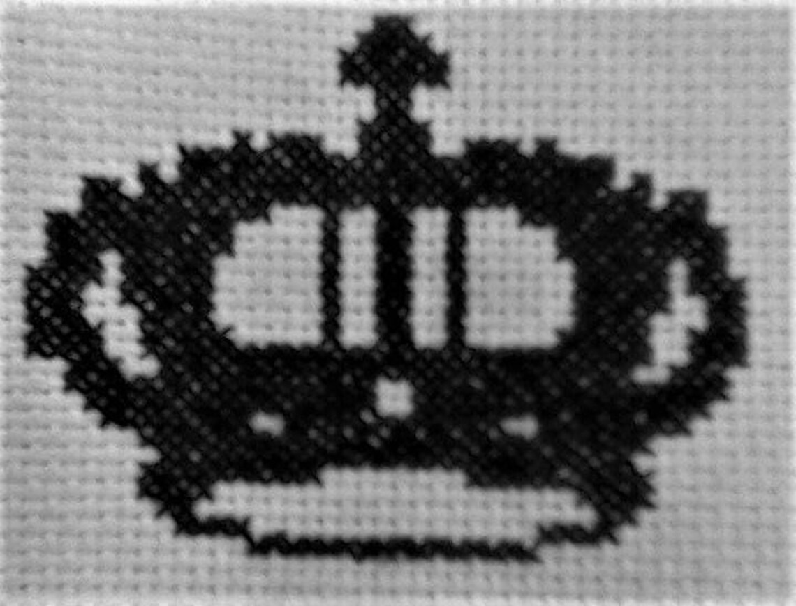 Cross Stitch Crown, Counted Cross Stitch PDF Pattern. Instant Download ...