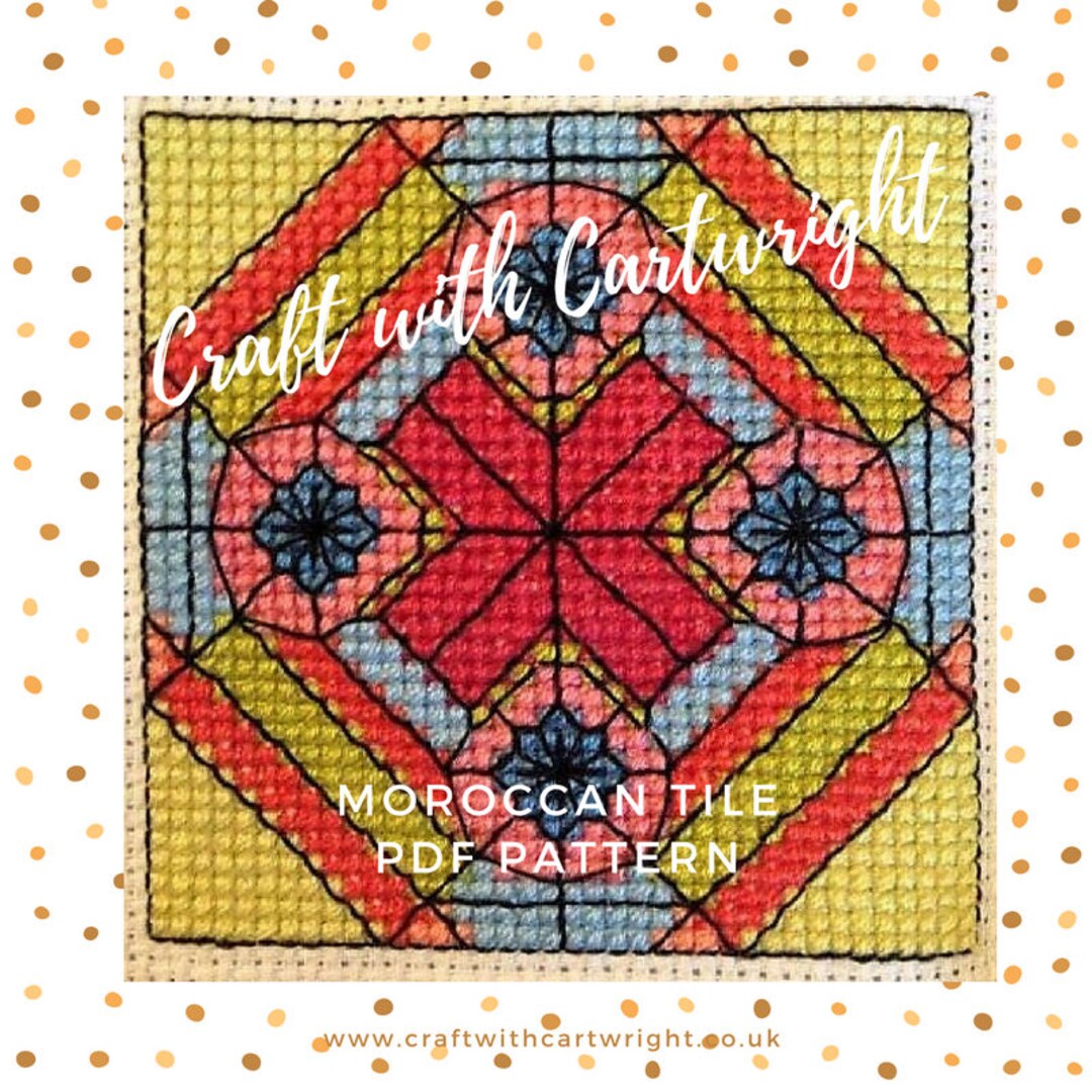 Cross Stitch Pattern, Moroccan, Arabic, Tribal Style, Tile, Counted ...