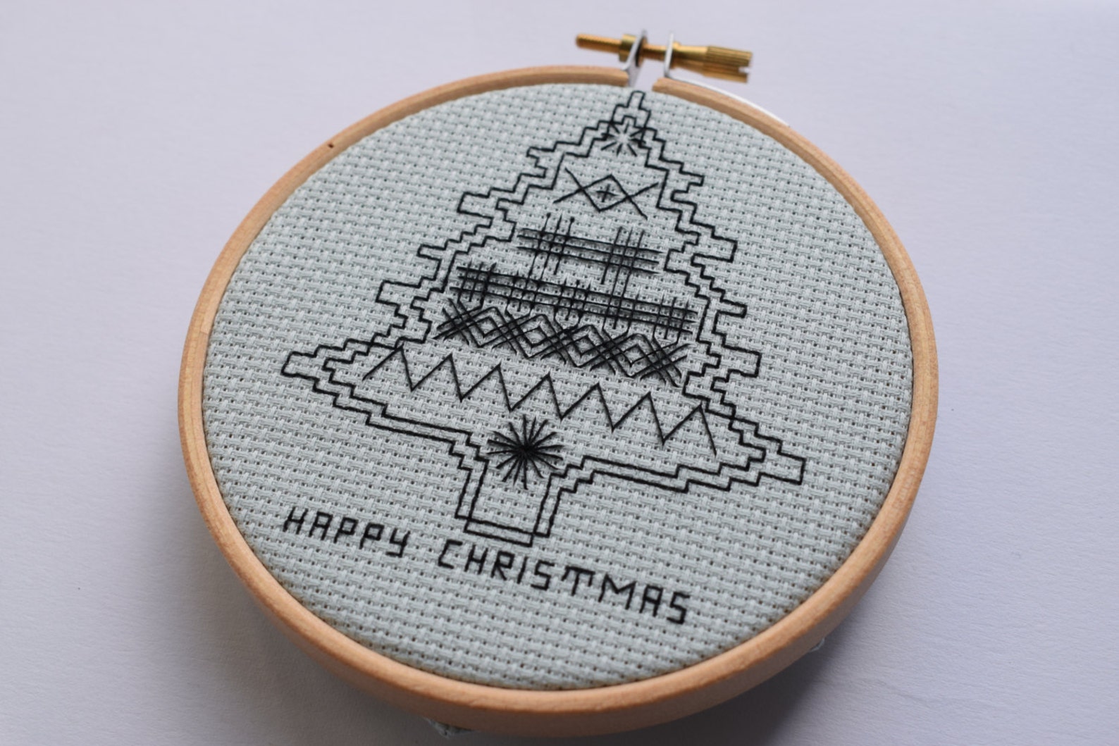Christmas Tree / Blackwork / Black Work Embroidery Pattern / PDF ...
