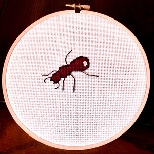 Cross Stitch Red Ant Pdf Pattern, Instant Download. - Etsy
