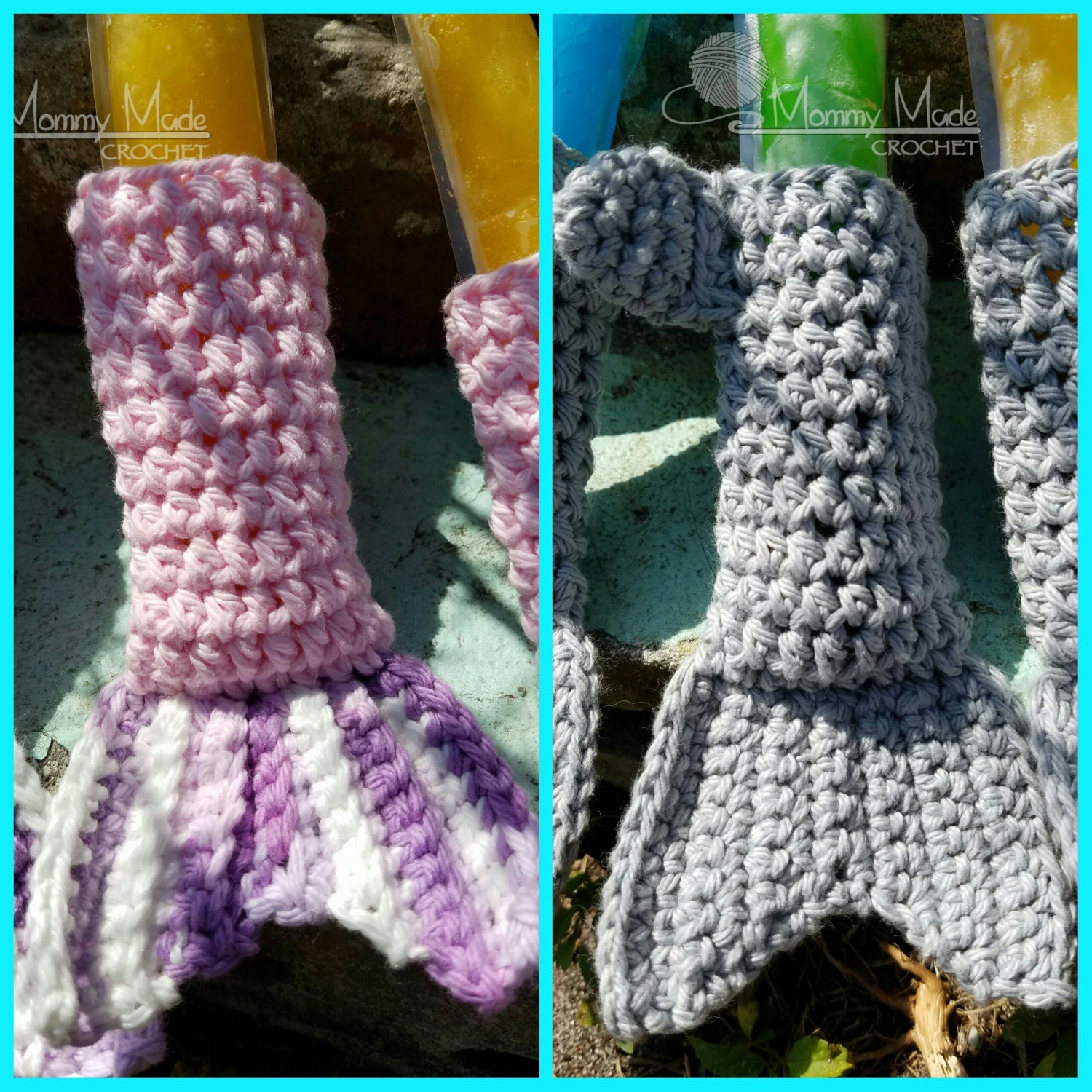 CROCHET PATTERN Shark/mermaid Tail Ice Pop Cozies - Etsy