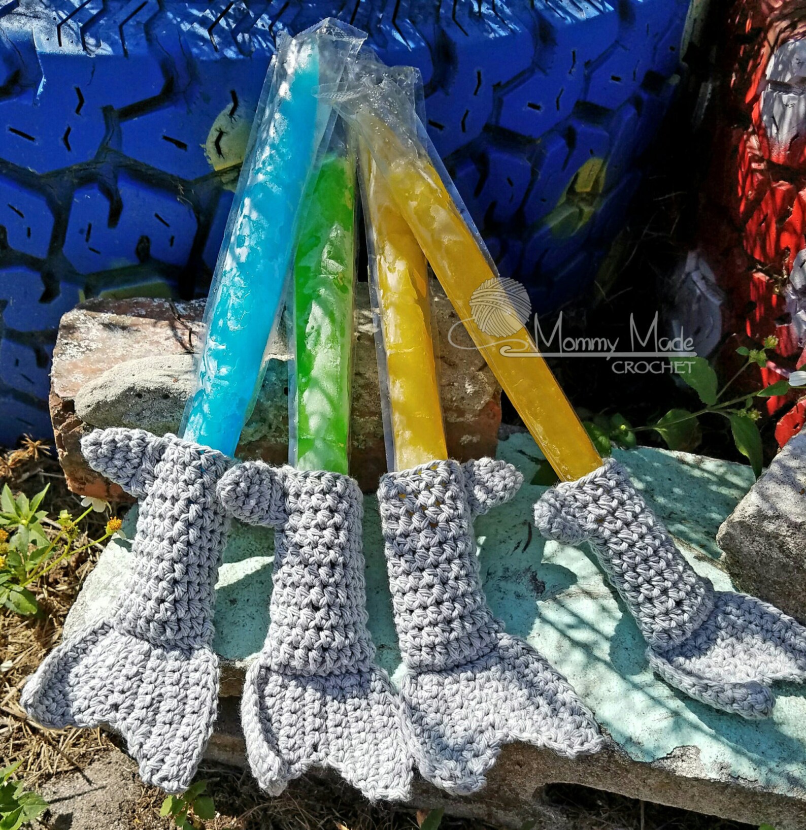 CROCHET PATTERN Shark/mermaid Tail Ice Pop Cozies - Etsy