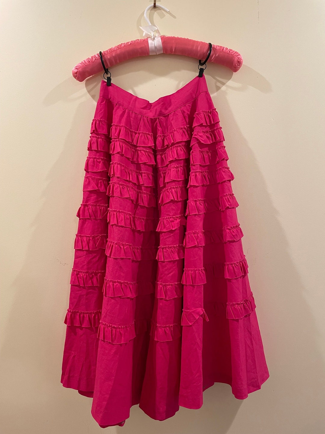 Hot Pink Ruffled Skirt -- Women's XXS or Girl's S - Etsy