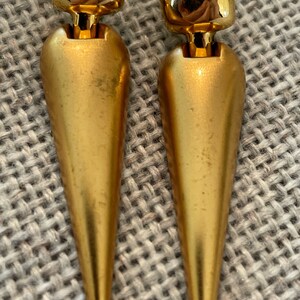 Vintage Monet Goldtone Dagger Drop Earrings - Etsy