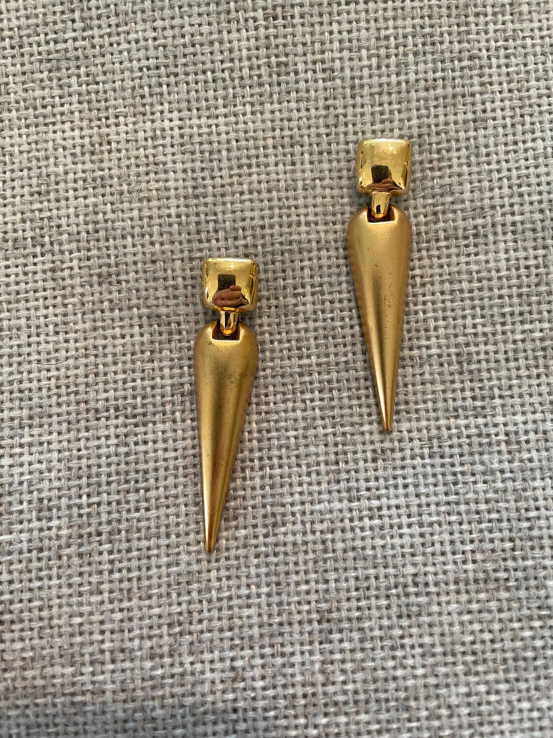 Vintage Monet Goldtone Dagger Drop Earrings - Etsy