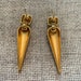 Vintage Monet Goldtone Dagger Drop Earrings - Etsy
