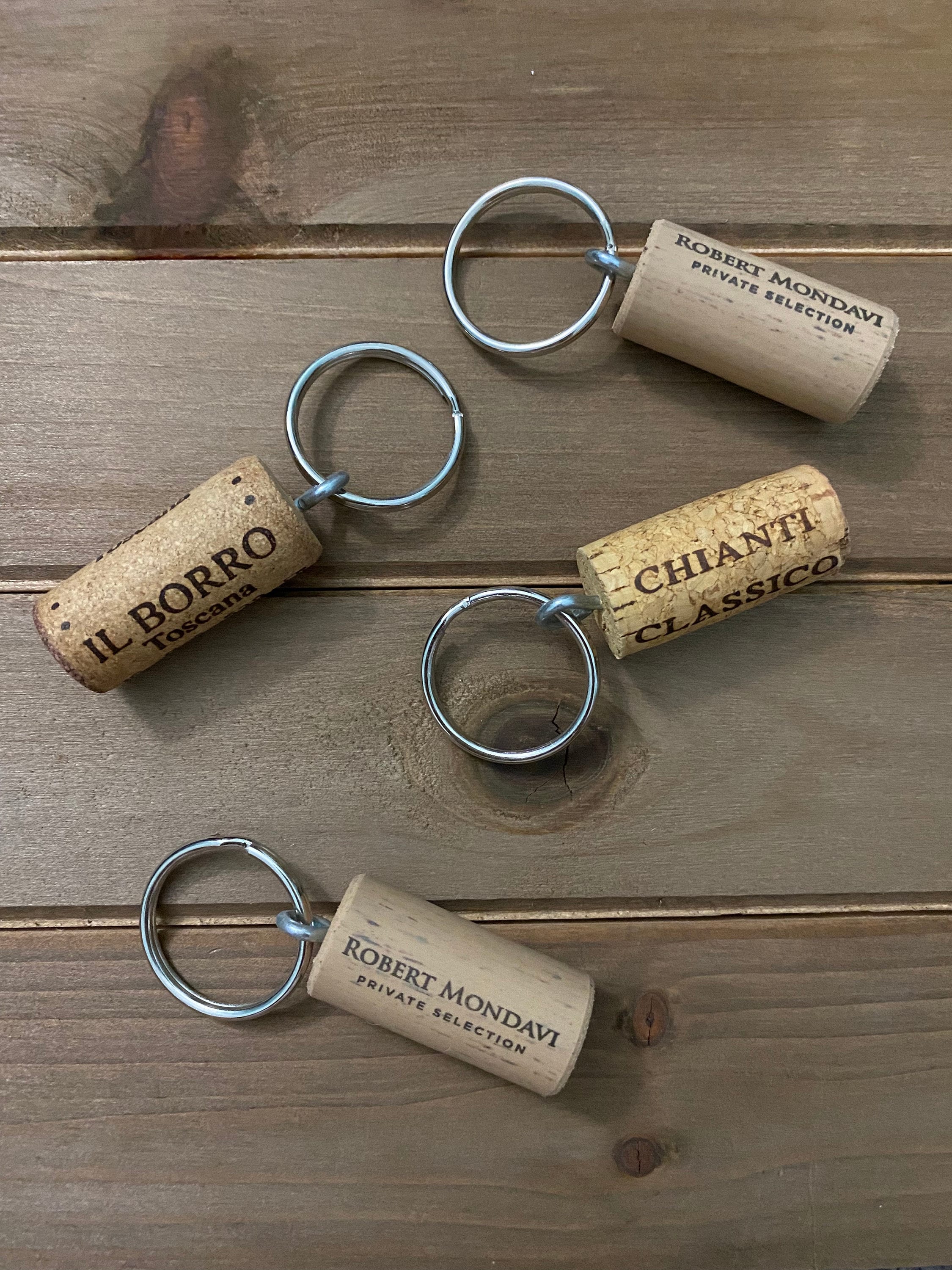 Floating Wine Cork Key Rings - Etsy
