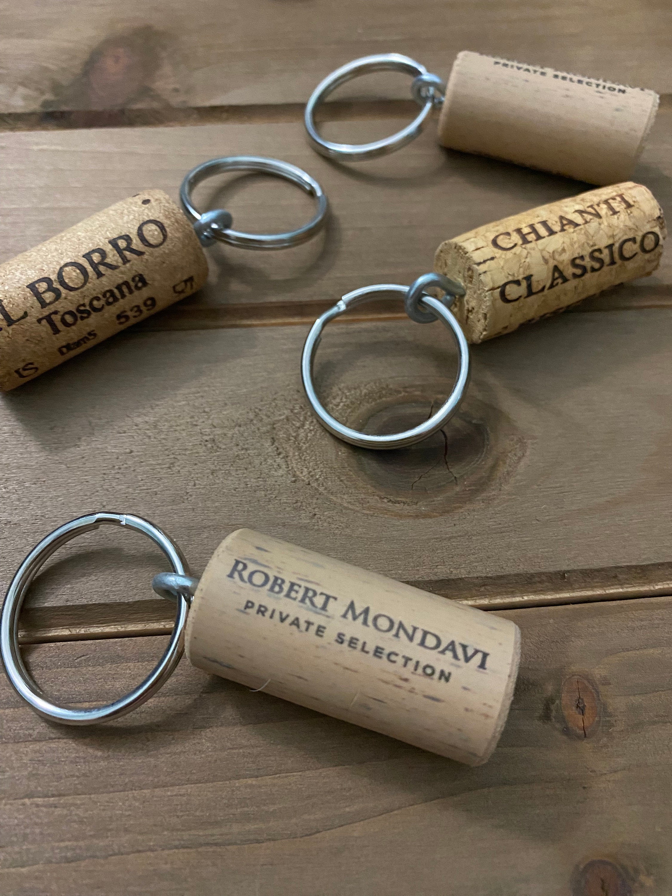Floating Wine Cork Key Rings - Etsy