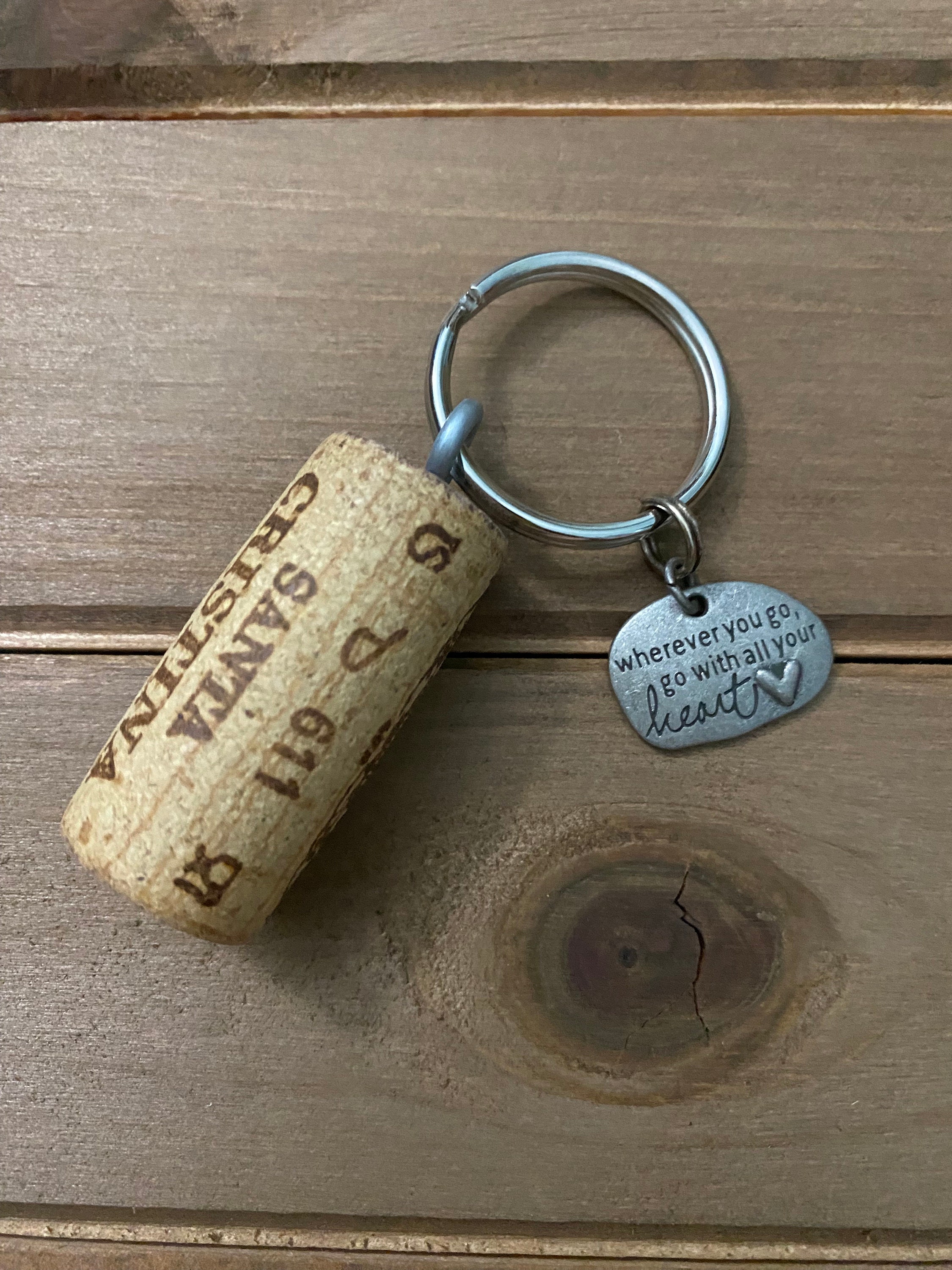 Floating Wine Cork Key Rings - Etsy