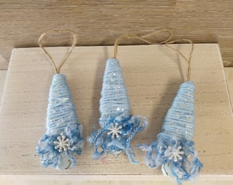 Clothespin Yarn Wrapped Tree Ornament, Set of 3 - Etsy