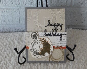 Clock Birthday Card - Etsy