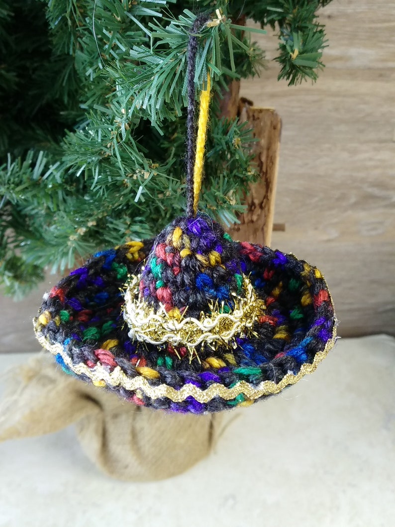 Crochet Sombrero Hat, Sombrero Hat Ornament - Etsy