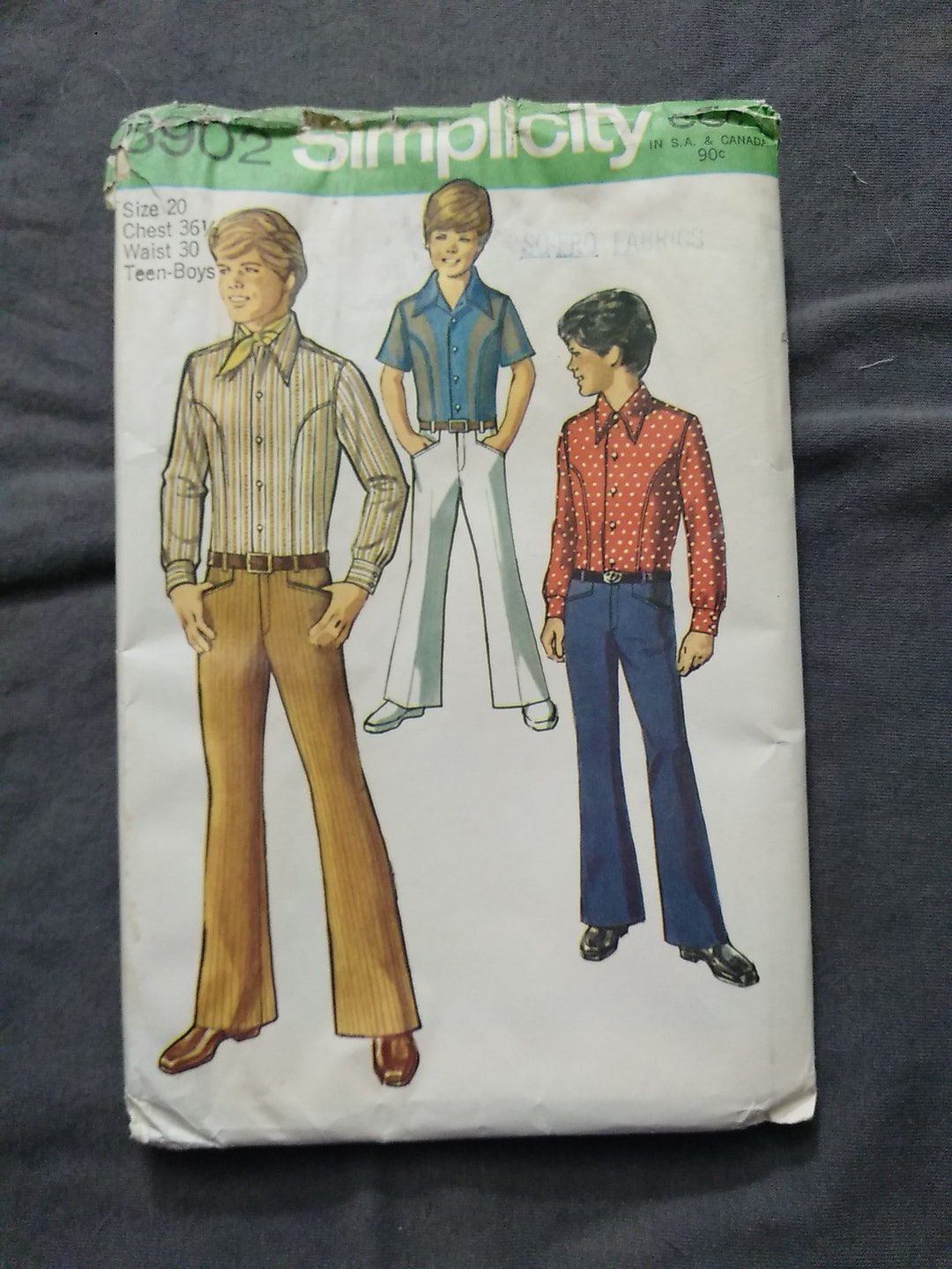 Vintage Teen-boy's Clothes Pattern Simplicity #8902 - Etsy