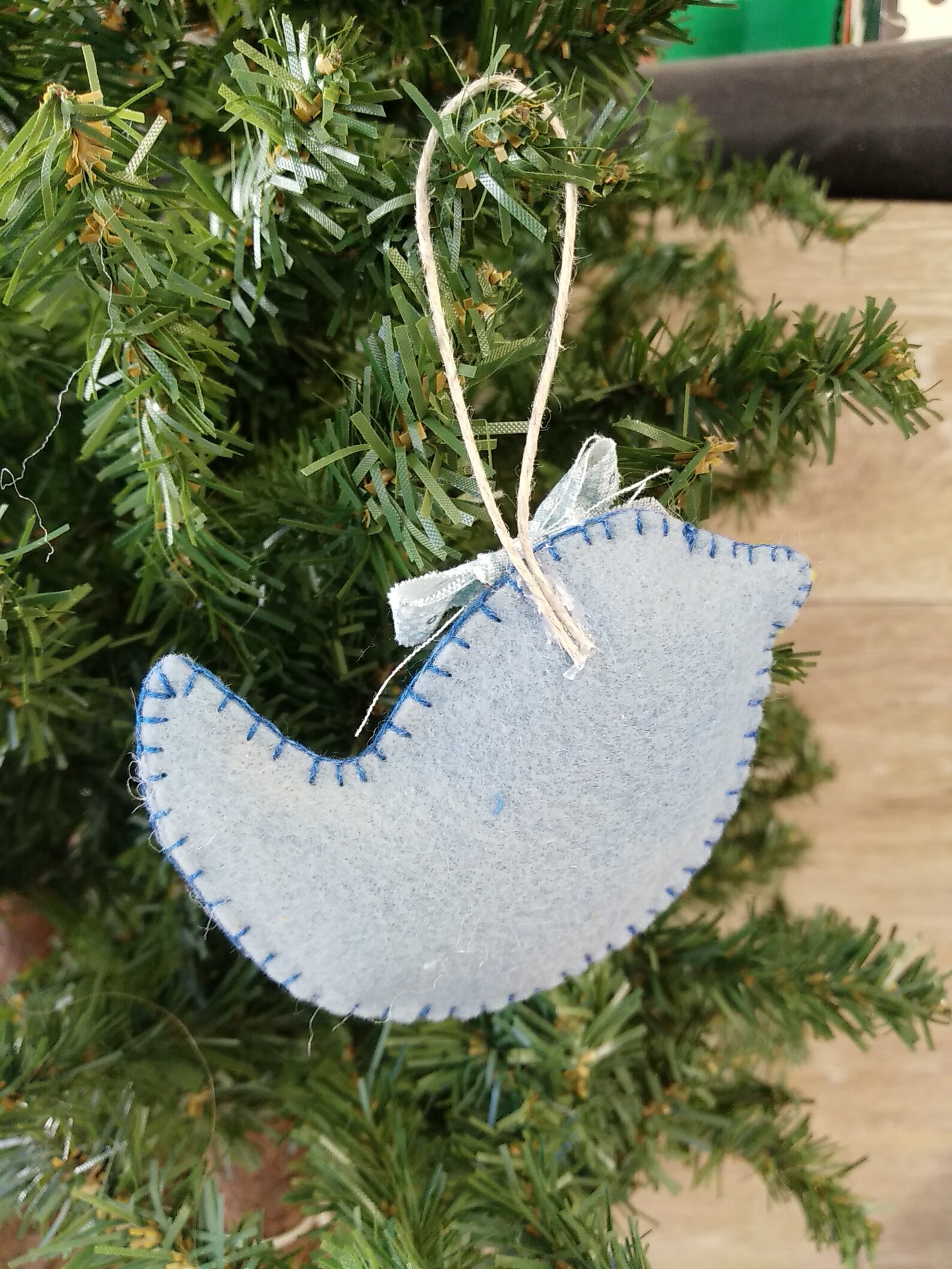 Felt Bird Ornament: Light Blue Bird Theme Art (3.5'' X 3'') - Etsy